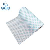 China Spunlace Printed Household Cleaning Wipes 30cmx60cm for sale
