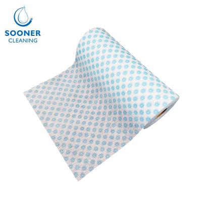 China Spunlace Printed Household Cleaning Wipes 30cmx60cm for sale