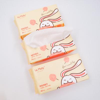 China Dot Embossed 18cmx20cm Disposable Facial Towel 60gsm for sale