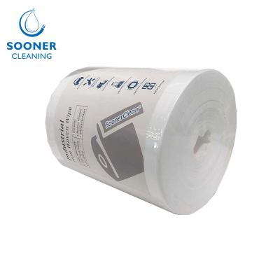 China High Strength Woodpulp Polypropylene 40g Industrial Wipers And Rags for sale