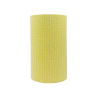 China Yellow Wave Printed Viscose Pet Spunlace Nonwoven Material for sale