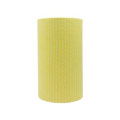 China Yellow Wave Printed Viscose Pet Spunlace Nonwoven Material for sale