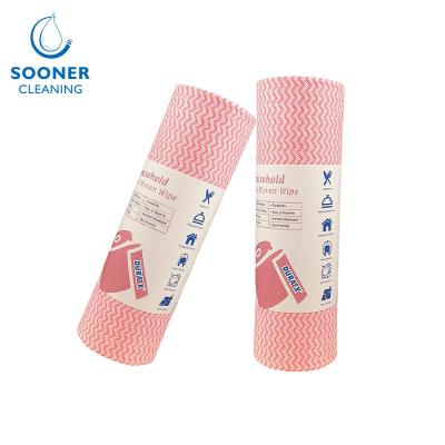 China Reusable Spunlace Non Woven Dry Wipes Cleaning Household Roll for sale