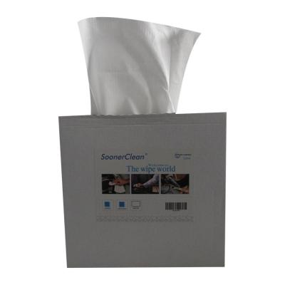 China Nonwoven Paper Industrial Hand Cleaning Wipes Lens Optical Instrument Wiping 35gsm for sale