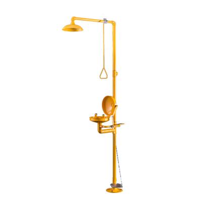 China Adjustable Flow Emergency Shower And Eyewash SS304 With Linkage Cover for sale
