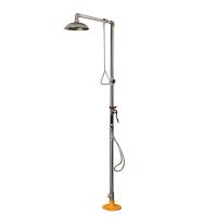 China Handheld Emergency Eye Wash Shower Station 120-180L/min With Aluminum Alloy Base for sale