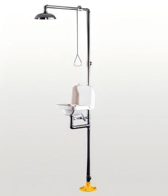 China Self Closing Head Emergency Shower And Eyewash With Stay Open Ball Valve ANSI Z358.1.2014 for sale