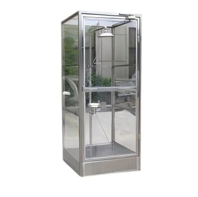 China Organic Glass Stainless Steel Shower Eyewash Booth Enclosed Rapid Response 1.5L/min for sale