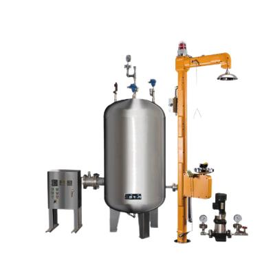 China Warm Water Circulation Stainless Steel Eyewash Station Smart Temperature Control for sale