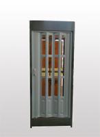 China Folding Door SUS304 Enclosed Eyewash Station With Push Handle Activation for sale