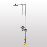 China 304 Stainless Steel Emergency Shower and Eyewash with Dual Spray Heads ANSI Z358.1-2014 Certified for sale