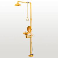 China 304 Stainless Steel Emergency Shower and Eyewash with Linkage Cover ANSI Z358.1-2014 Compliant Safety Shower Eyewash Station for sale
