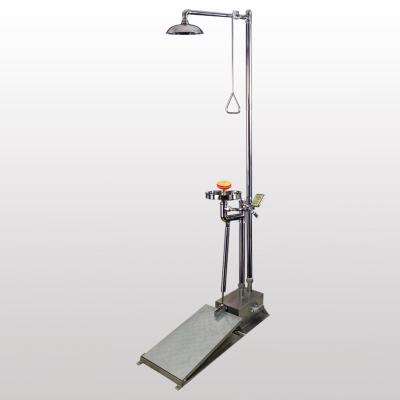 China Anti Freeze Large Foot Pedal Emergency Safety Shower and Eyewash with 120-180L/min Flow Rate for sale