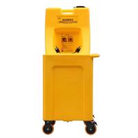 China Green Portable Emergency Eyewash 65 Liters Gravity Fed Eyewash ANSI Z358.1.2014 Compliant for sale