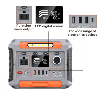 China 300W 270Wh Portable Solar Power Station with MPPT Controller and Multiple Output Ports for sale