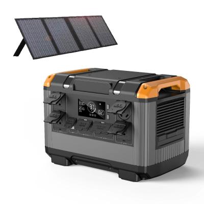 China T20 2400W Portable Solar Power Station with LiFePO4 Battery 2016Wh Capacity and MPPT Controller for sale
