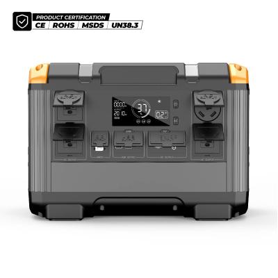 China T20 Portable Solar Generator 2400W LiFePO4 Power Station with 2016Wh Capacity and 650W Solar Input for sale