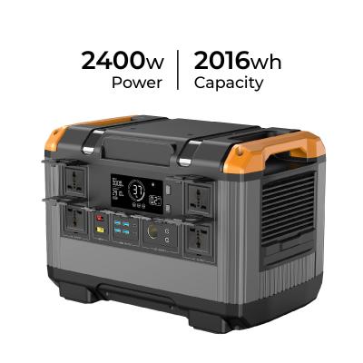 China 2400W Portable Power Station with 2016Wh LiFePO4 Battery and Pure Sine Wave Inverter for Emergency Backup for sale