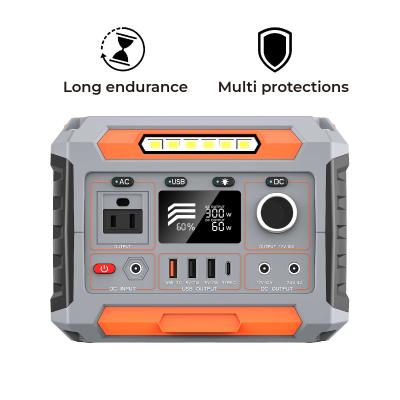 China 288Wh 300W Portable Power Station with Wireless Charging and Solar Generator for Outdoor Camping for sale