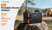 China 1200W Portable Solar Power Station with LiFePo4 Battery 110V/220V Output MPPT Controller for Emergency Power Supply for sale