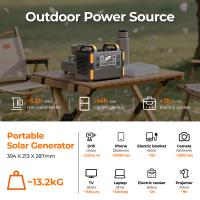 China 1200W Portable Power Station with 1008Wh LiFePO4 Battery and MPPT Controller for Solar Charging for sale