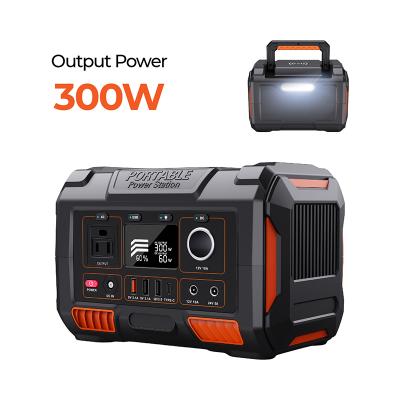 China 300W Portable Solar Power Station with 288Wh Lithium Battery and MPPT Controller for Outdoor Camping for sale