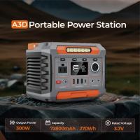 China 300W Portable Power Station with 270Wh Lithium Battery and Solar Charging - 78000mAh Capacity, Pure Sine Wave Output for sale
