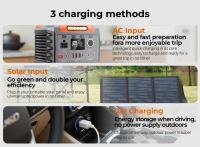 China 300W Portable Power Station with 270Wh Lithium Battery and Solar Charging - 78000mAh Capacity, Pure Sine Wave Output for sale