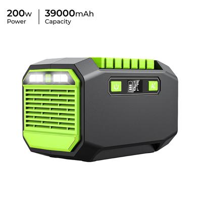 China Outdoor 200w 220v Portable Lithium Battery Chargeable Power Station Camping 200 Watts Power Bank Solar Generator for sale