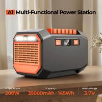 China Portable 200W Multipurpose Solar Charging Lithium-Ion Battery Power Generator Camping Outdoor Emergency Power Station for sale