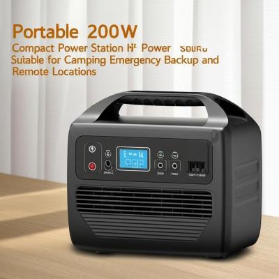 China Portable 200W Compact Power Station Rechargeable Power Source Suitable for Camping Emergency Backup and Remote Locations for sale