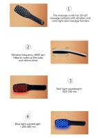 China HSY-MC0105 Scalp Massage Red Light Therapy Comb for sale