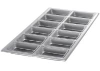 China 12 Compartment Mini Loaf Baking Pan 26 Gauge Glazed Aluminized Steel NSF Commercial Bakeware for sale
