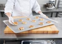 China NSF Full Size Aluminum Nonstick Baking Tray 13x18 Inch Wire Rim Sheet Pan for sale