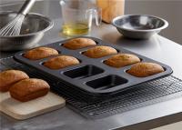 China RK Bakeware NSF 8 Compartment Carbon Steel Mini Loaf Pan 5 oz Non-Stick 410F for sale