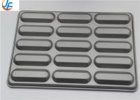 China Nonstick Aluminum Hot Dog Bread Baking Pan 400x600x35mm Commercial Bakery Tray for sale