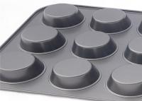 China Nonstick Aluminum Muffin Baking Tray 12-Cup 13x8.75 Inch Commercial Grade for sale
