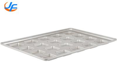 China Nonstick Aluminized Steel Square Ciabatta Roll Pan 20 Cavity 22 Gauge Baking Tray for sale