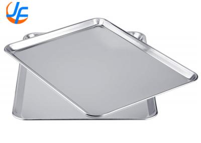 China Full Size 18x26 Aluminum Baking Sheet Pan Wire Rim 16 Gauge Commercial Grade for sale