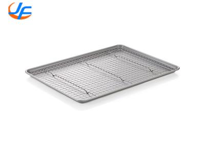 China Commercial Aluminum Baking Tray Heavy Duty 17.25x12.25 Inch Non-Stick Bun Sheet Pan for sale