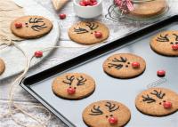 China Non-Stick Carbon Steel Cookie Baking Tray 33x25cm Oven Sheet Pan Set for Commercial Use for sale