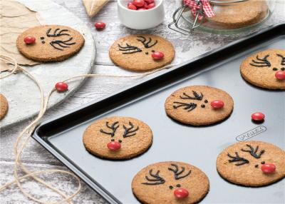 China Non-Stick Carbon Steel Cookie Baking Tray 33x25cm Oven Sheet Pan Set for Commercial Use for sale