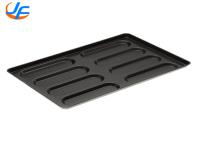 China Custom Nonstick Aluminumized Steel Hot Dog Sheet Bun Pan Baking Tray 0.8mm for sale
