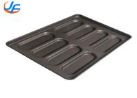 China Custom Nonstick Aluminumized Steel Hot Dog Sheet Bun Pan Baking Tray 0.8mm for sale