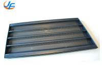 China RK Bakeware 5 Rows Aluminum Nonstick Perforated Baguette Tray 660x460mm for sale