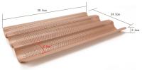 China Gold Nonstick Aluminum Baguette Baking Tray 0.8mm 1.0mm Thickness Commercial for sale