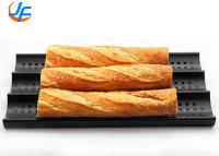 China Gold Nonstick Aluminum Baguette Baking Tray 0.8mm 1.0mm Thickness Commercial for sale