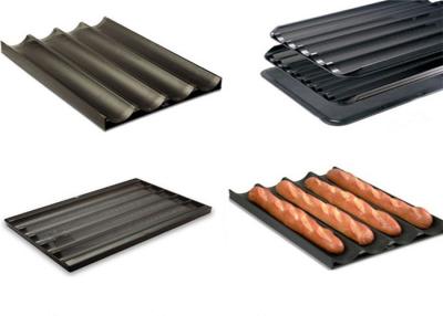 China Nonstick Aluminum Perforated Baguette Baking Tray 400x600mm Customizable Thickness for sale
