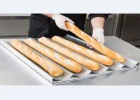 China Nonstick Aluminum Perforated Baguette Baking Tray 400x600mm Customizable Thickness for sale