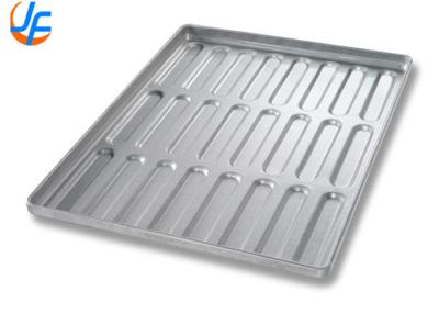 China Commercial 32 Mold Glazed Aluminized Steel Clustered Hot Dog Bun Pan for Bakery for sale